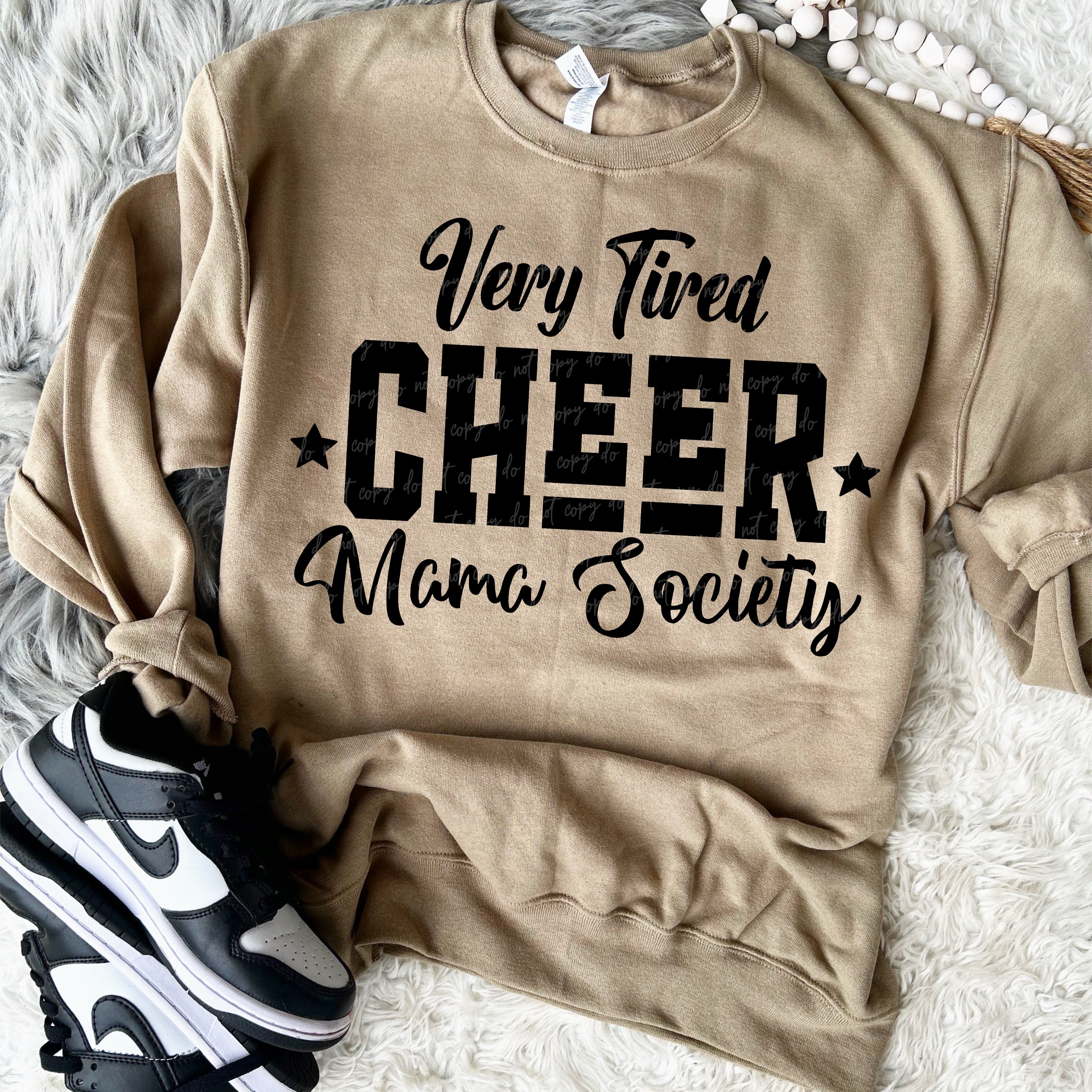 Very tired cheer mama society – Virgo Design Shop